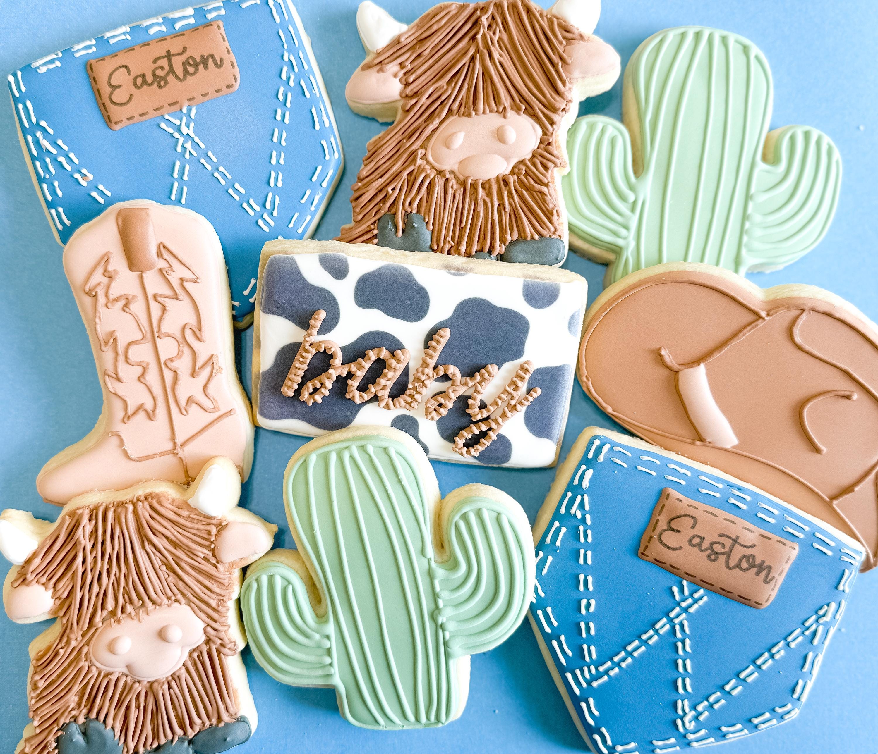 Rodeo Baby Shower Cookies First Rodeo Cowboy Western Cookies - Etsy