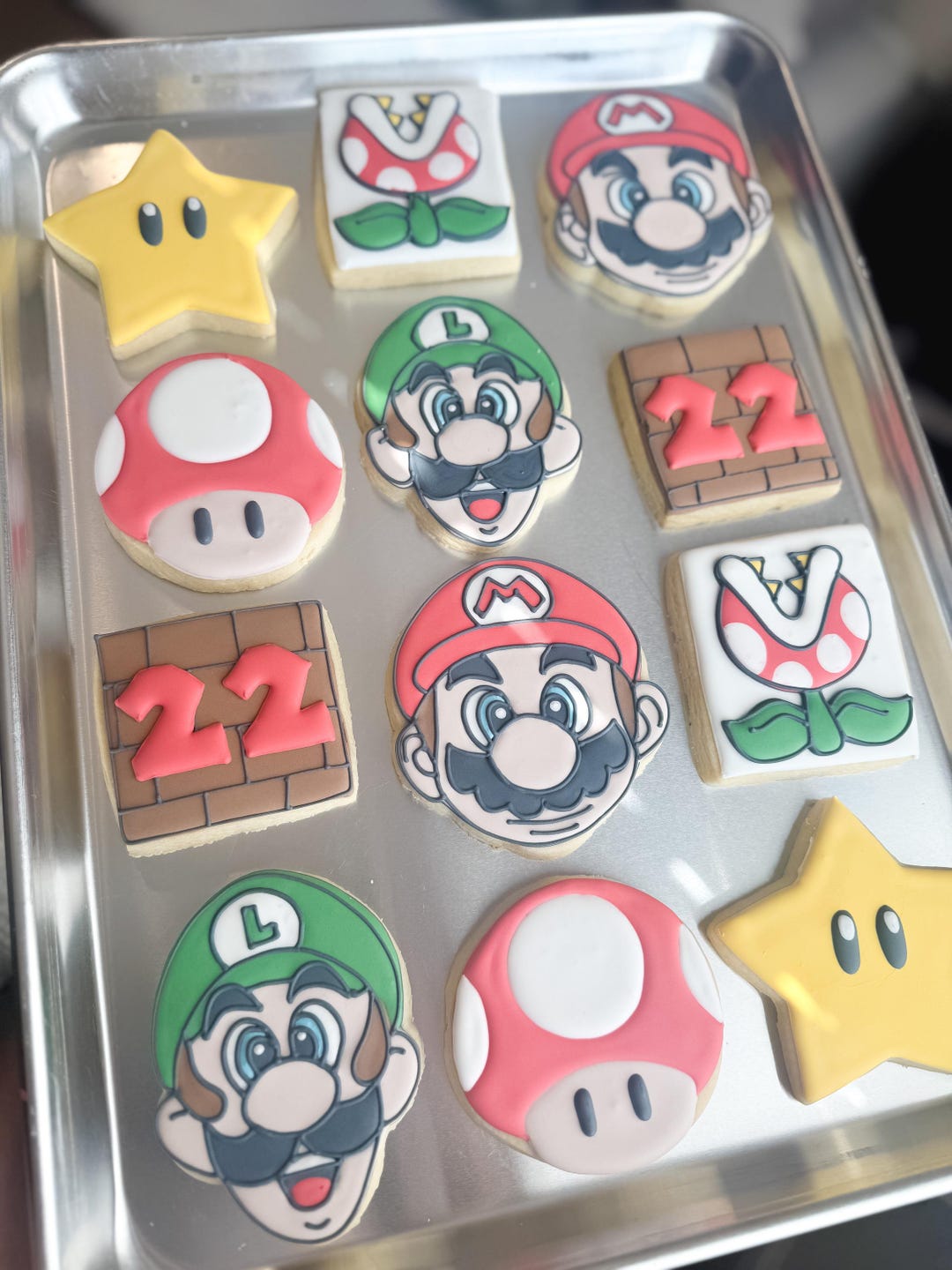 Mario Bros Birthday Cookies - Etsy