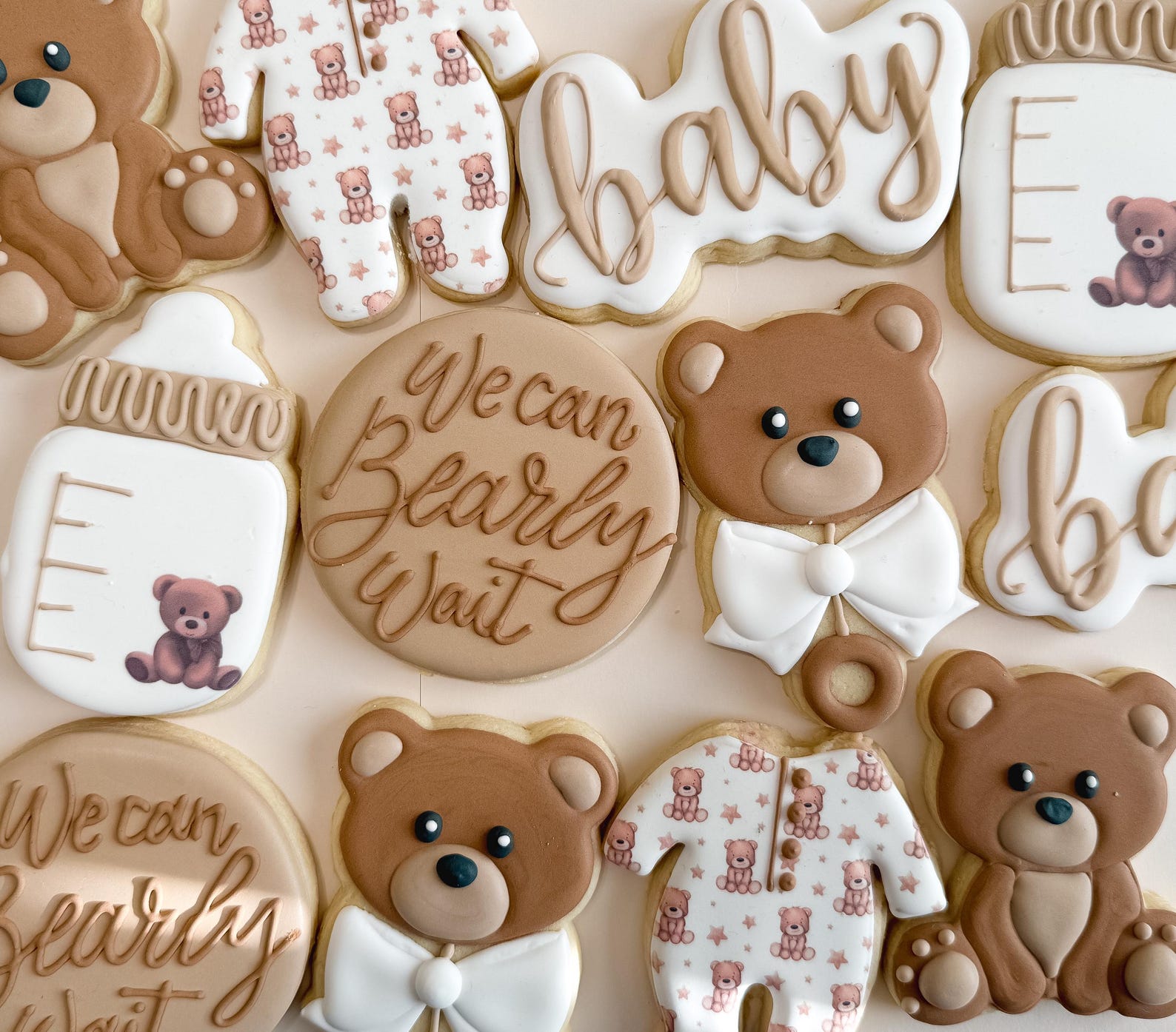 We Can Bearly Wait Cookies Bear Baby Shower - Etsy