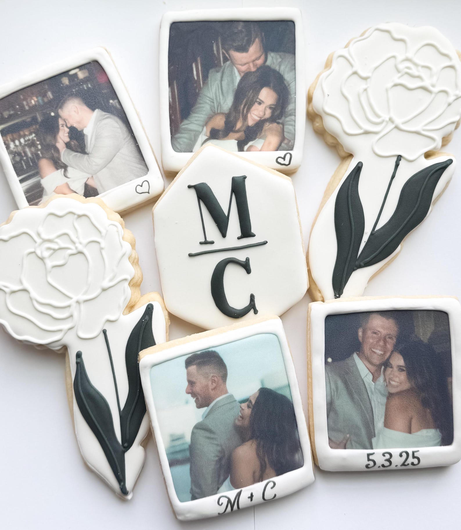 Polaroid Cookies Bridal Shower Cookies Engagement Cookies Wedding ...