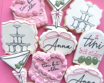A Tini Bit Older | Martini | Birthday Cookies - Etsy