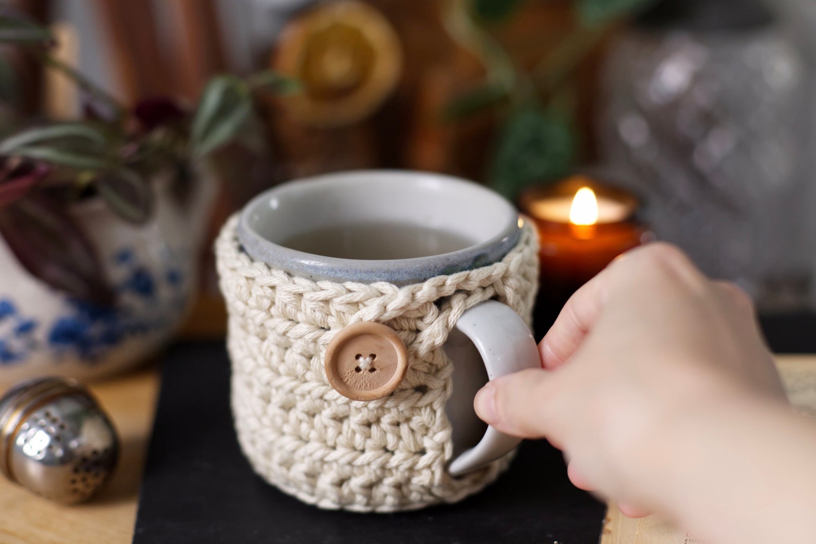 PDF Crochet Mug Cosy, Tour De Tasse, Couvre-tasse En Coton, Housse De ...