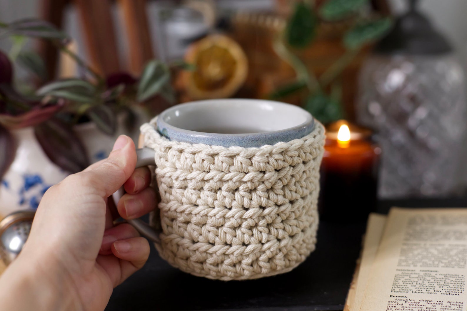 PDF Crochet Mug Cosy, Tour De Tasse, Couvre-tasse En Coton, Housse De ...