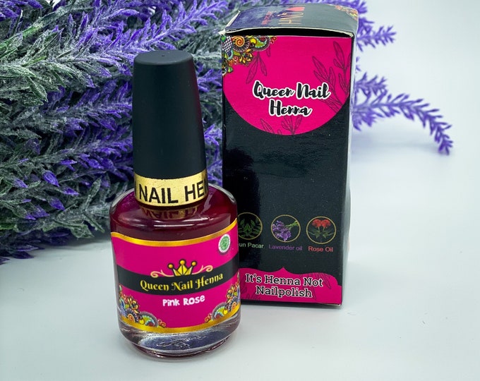 Queen Nail Henna Pink Rose Water Permeable Nail Stain Henna Nail Stain ...