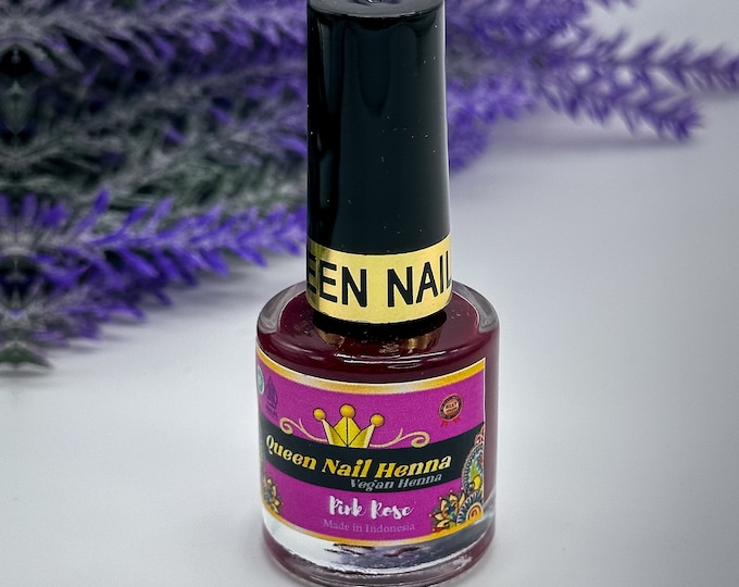 Queen Nail Henna Pink Rose Water Permeable Nail Stain Henna Nail Stain ...