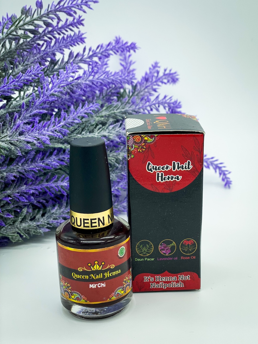 Queen Nail Henna Mirchi Water Permeable Nail Stain Henna Nail Stain No ...