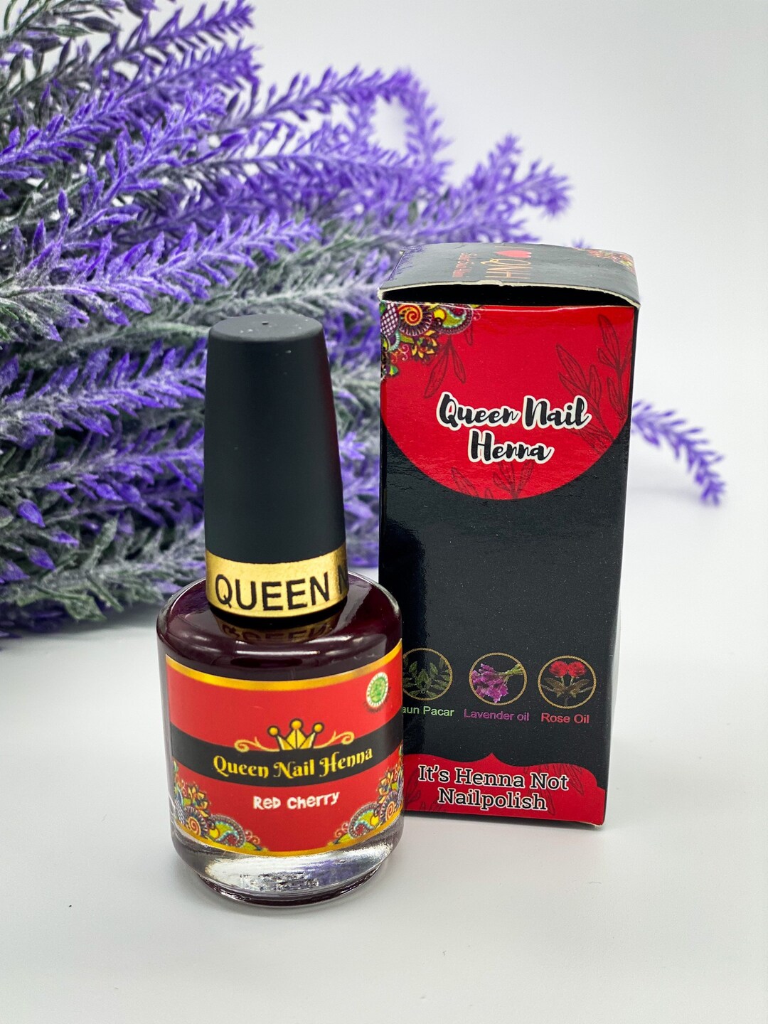 Queen Nail Henna Red Cherry Water Permeable Nail Stain - Etsy