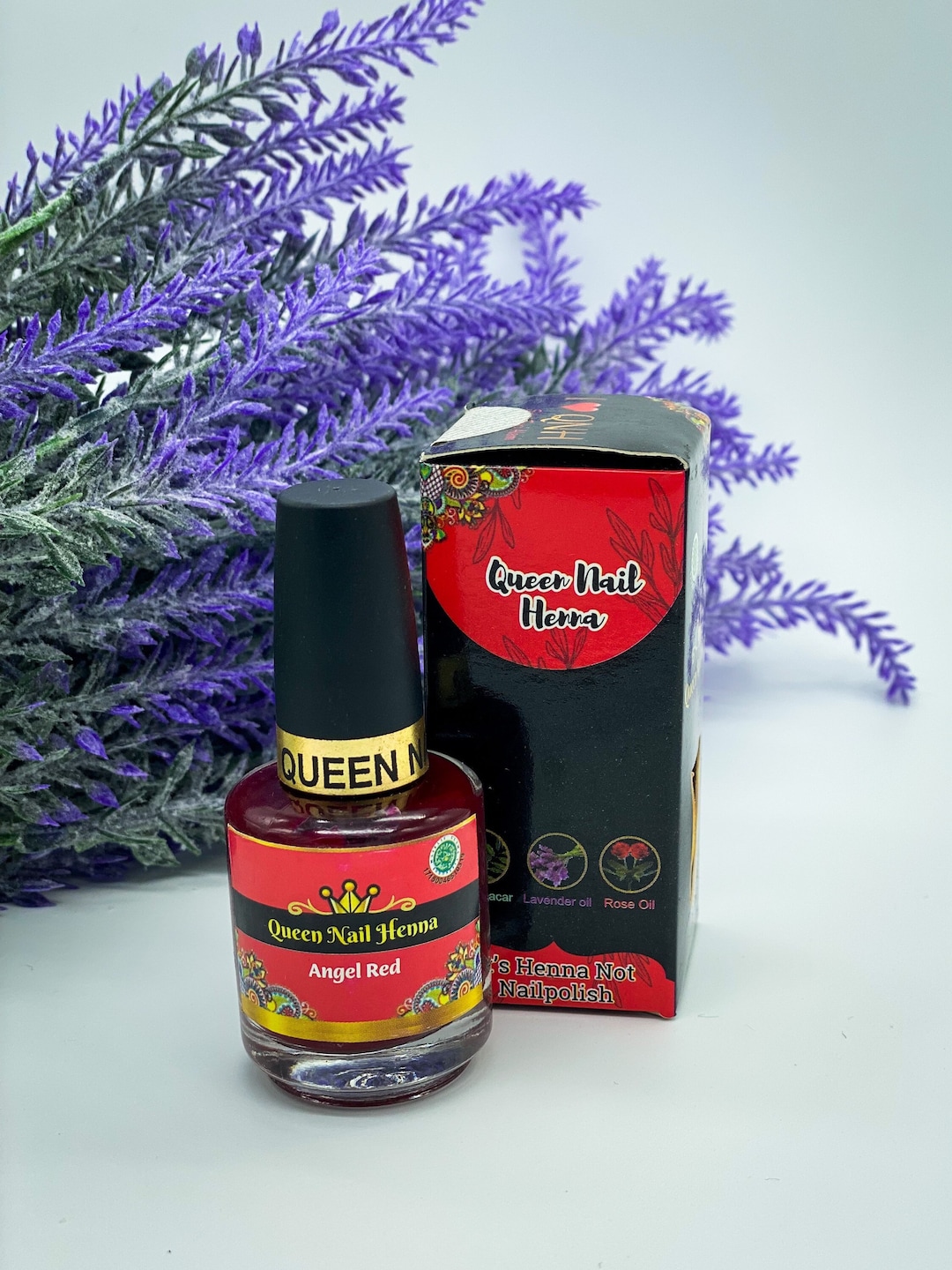 Queen Nail Henna Angel Red Water Permeable Nail Stain Henna Nail Stain ...