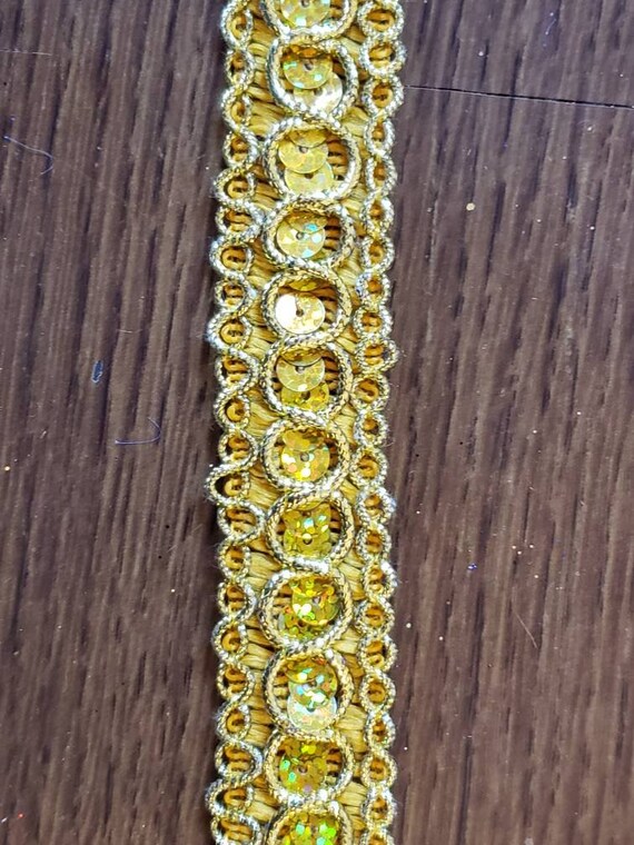 Gold Sequin Trim by the Yard - Etsy