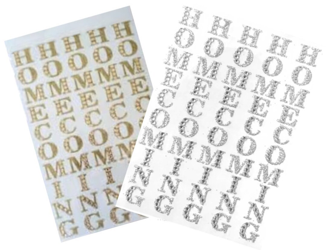 Homecoming Stickers Rhinestone Whole Sheet - 1" - Etsy