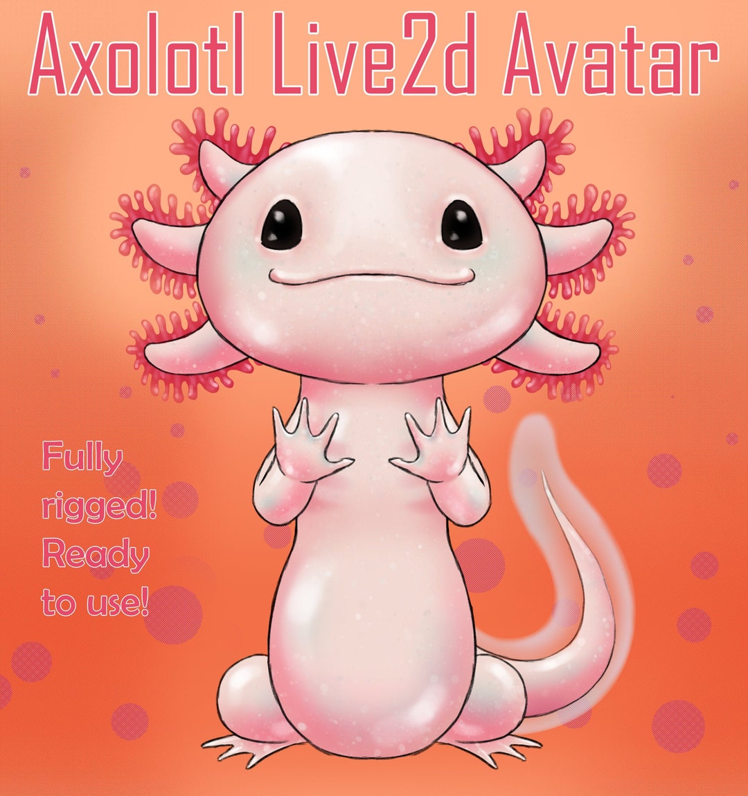 Axolotl Full Body/fully Rigged Live2d Avatar - Etsy UK
