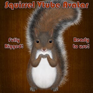 Squirrel Live2d/vtube Avatar - Fully Rigged! - Etsy