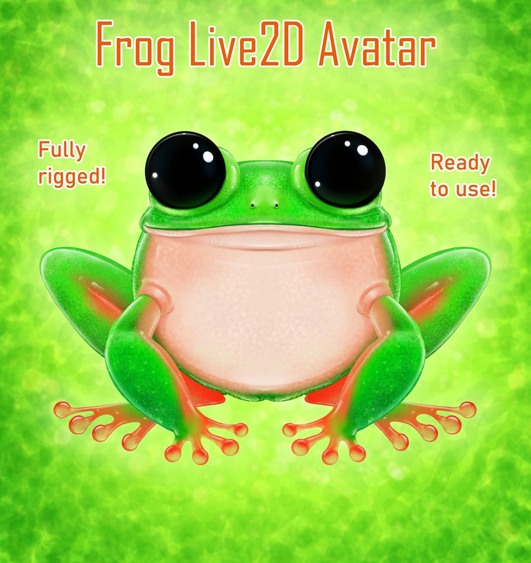 Frog Live2d/vtube Avatar - Full Body/fully Rigged - Etsy