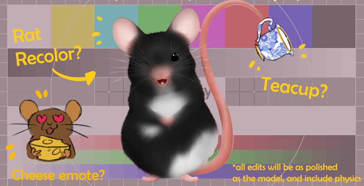Mouse Live2d/vtube Avatar - Fully Rigged - Etsy