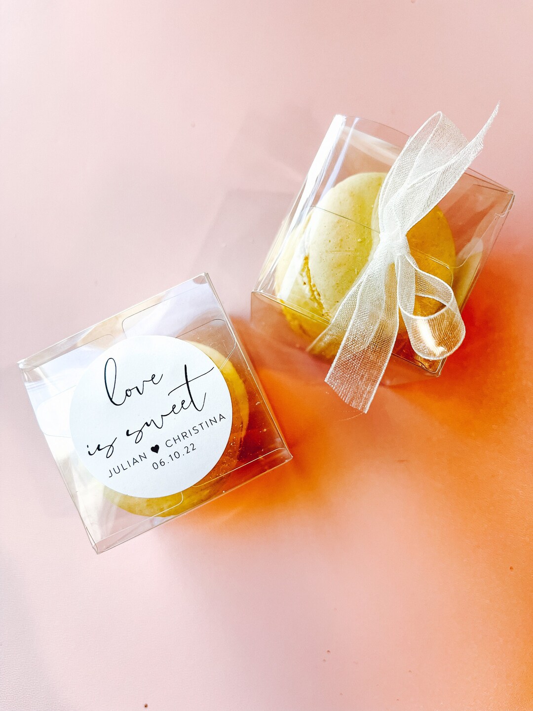 Macaron Wedding Favor Macaron Box Favors A Sweet Thank You - Etsy