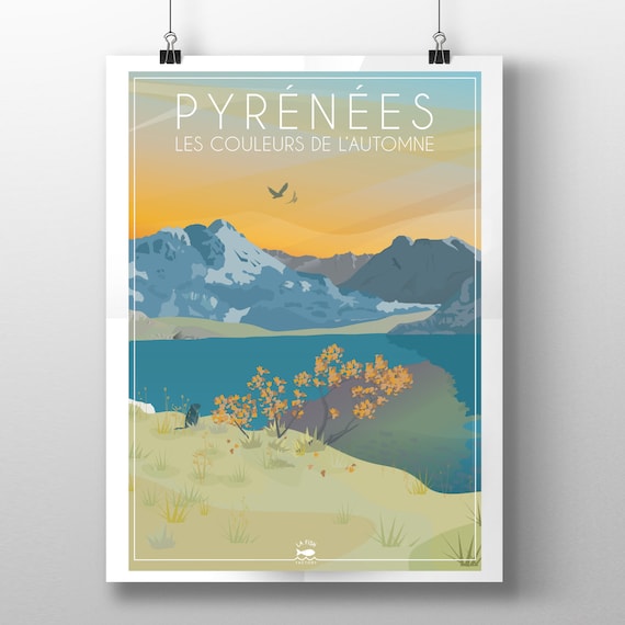 Poster pyrenees the Colors of Autumn Poster | Etsy