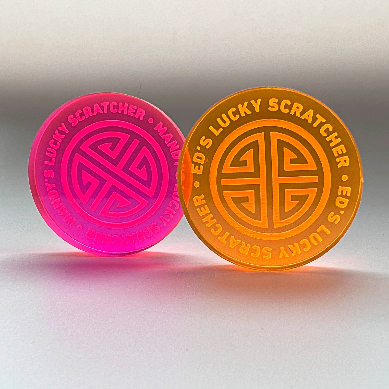 Personalized Lucky Scratcher Coin Keychain - Laser Engraved, Good ...
