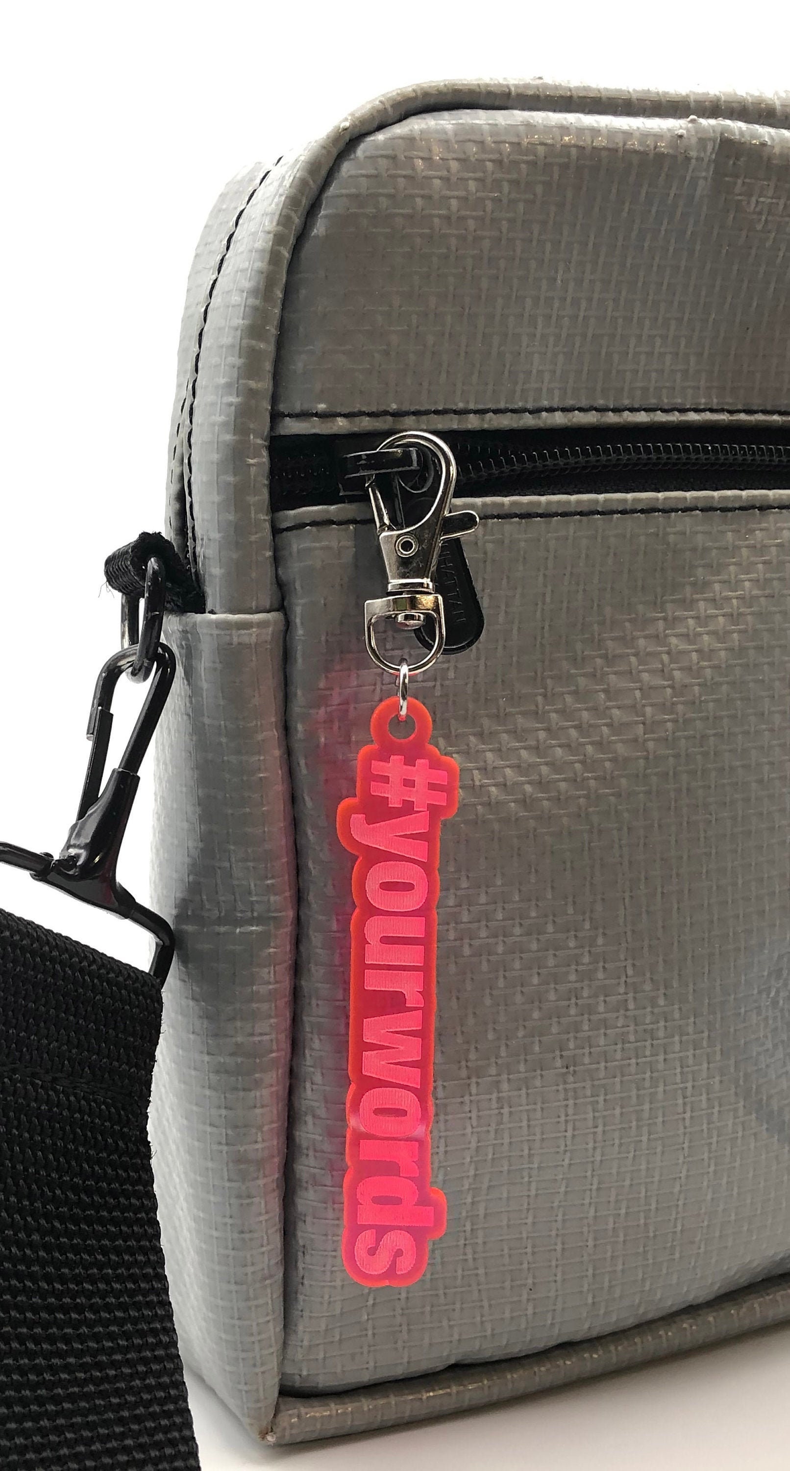 Personalized Fluorescent Keychain, Words, Hashtag, Acrylic, Laser Cut ...