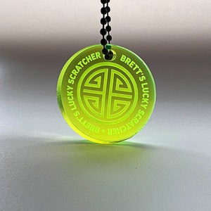 Personalized Lucky Scratcher Coin Keychain - Laser Engraved, Good ...