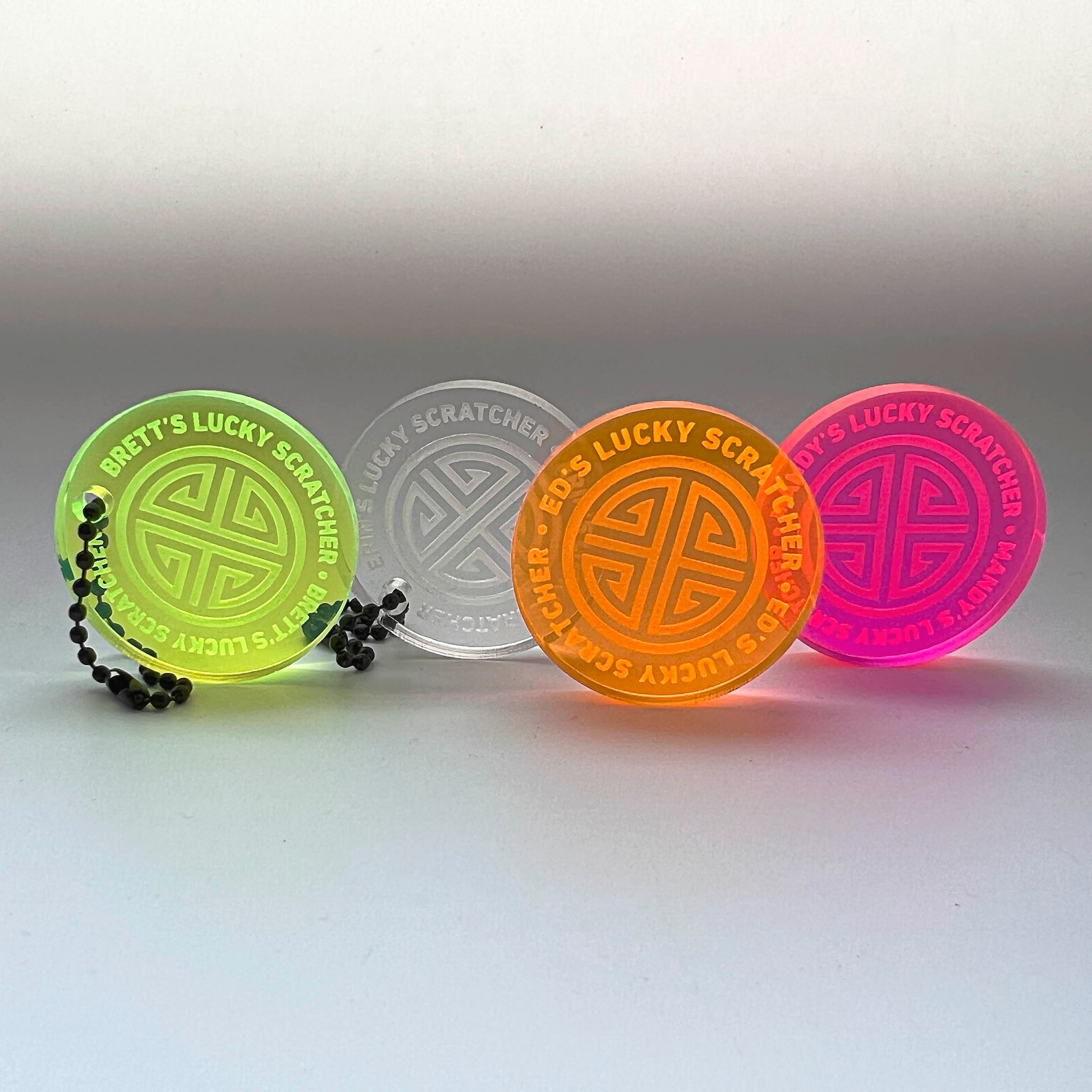 Personalized Lucky Scratcher Coin Keychain - Laser Engraved, Good ...