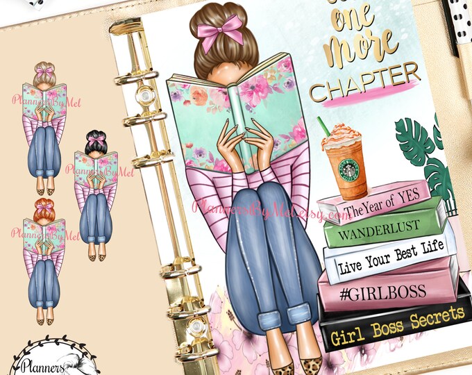 Bookworm Planner Dashboard for Your PM MM GM Agenda, Planner Cover, A5 ...