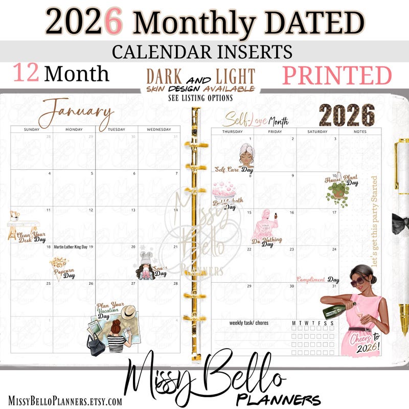 Brown Planner Inserts - Etsy