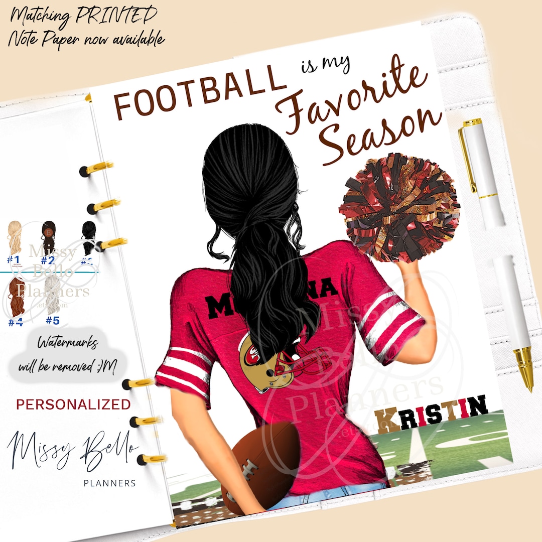 Football Fall Favorite Girl Planner Dashboard Insert/cover PM, MM ...