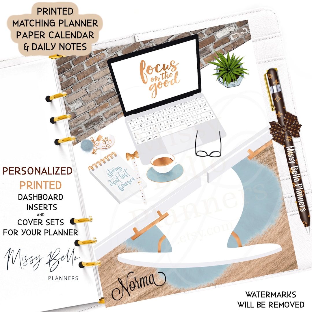 Focused Office Desk Planner Dashboard Insert or Cover Set for Your ...