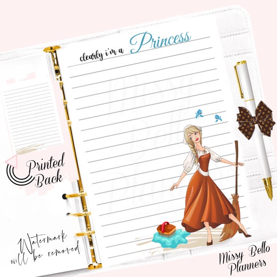 PRINTED Disney Princess Inspired Insert Pages for Your | Etsy
