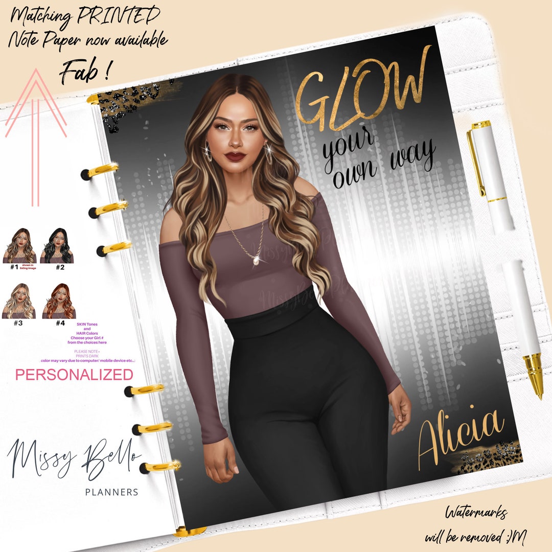 Woman Boss Glow Girl Planner Dashboard Insert ,PM MM Gm,planner Cover ...