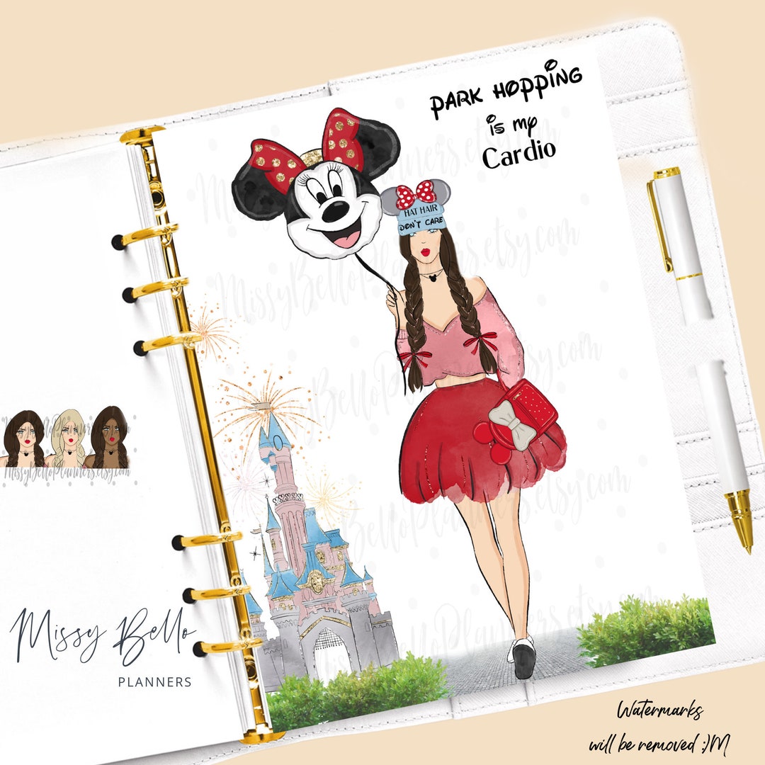 Hat Hair Mouse Ears Planner Dashboard Insert /cover PM MM GM Agenda ...