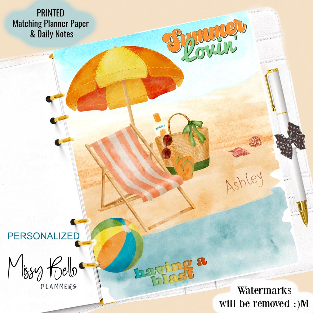 Printed Summer Lovin Planner Dashboard Insert or Cover for Your PM, MM ...
