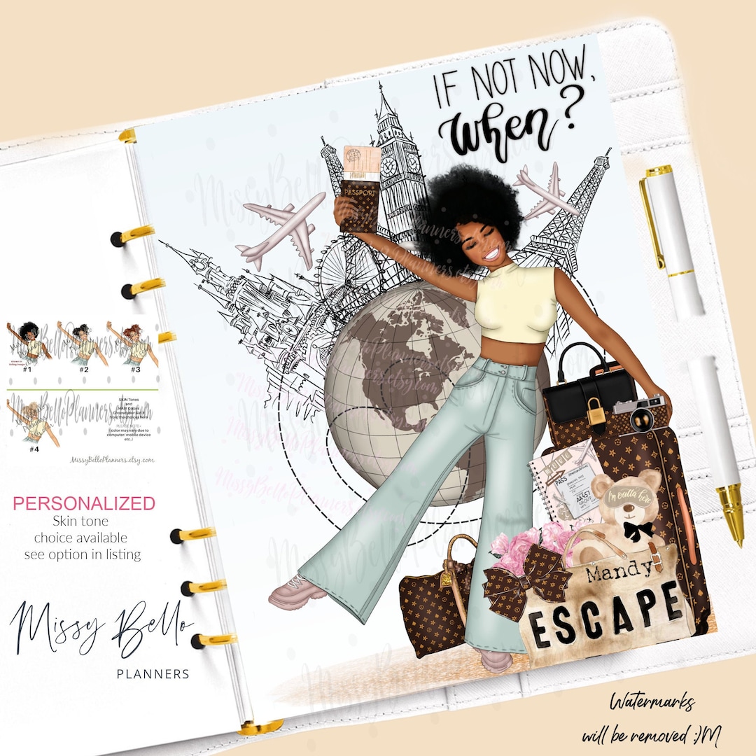 Travel Vibe Planner Insert , Dashboard or Cover Set for Your Personal ...