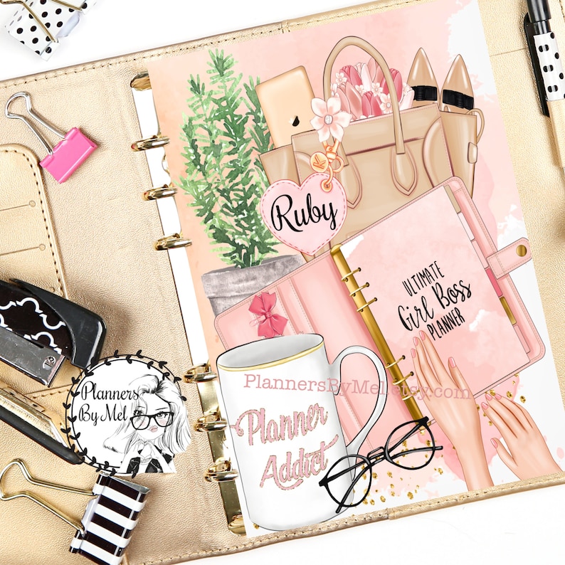 Girl Boss Planner Dashboard Insert / Cover PM MM GM Agenda | Etsy