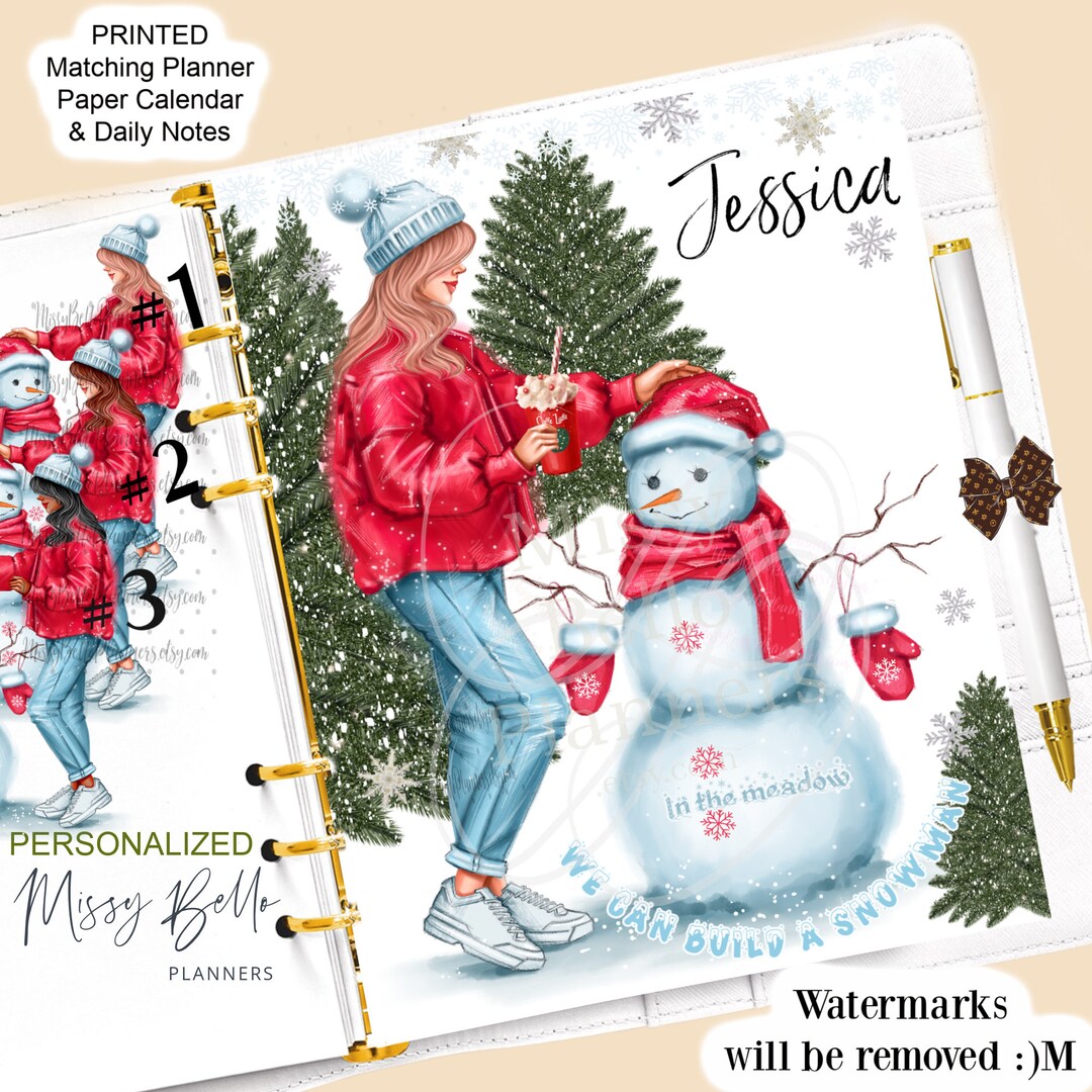 Winter Snow Day Planner Insert Dashboard or Cover Set for Your Planner ...