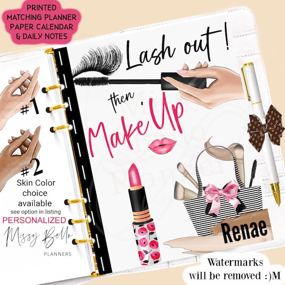 Lashes and Makeup Planner Dashboard Insert or Cover Set for - Etsy