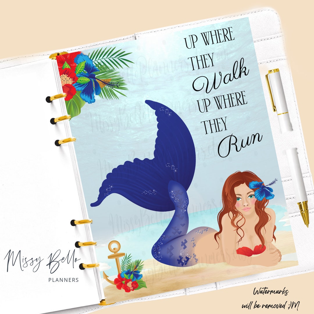 Mermaid Glam Planner Dashboard Insert /cover PM MM GM Agenda, Planner ...
