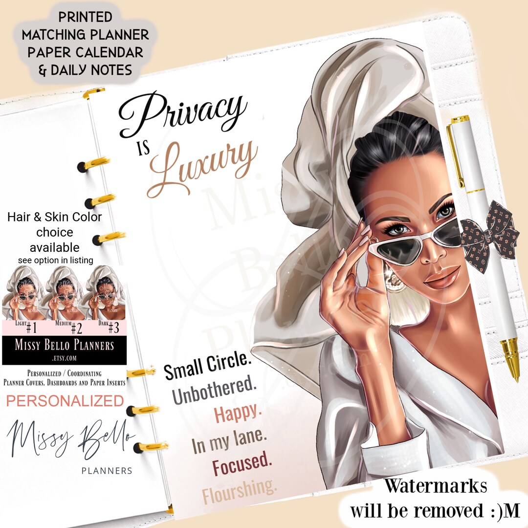 Focused Happy Private Life Planner Dashboard Insert or Cover Set for ...