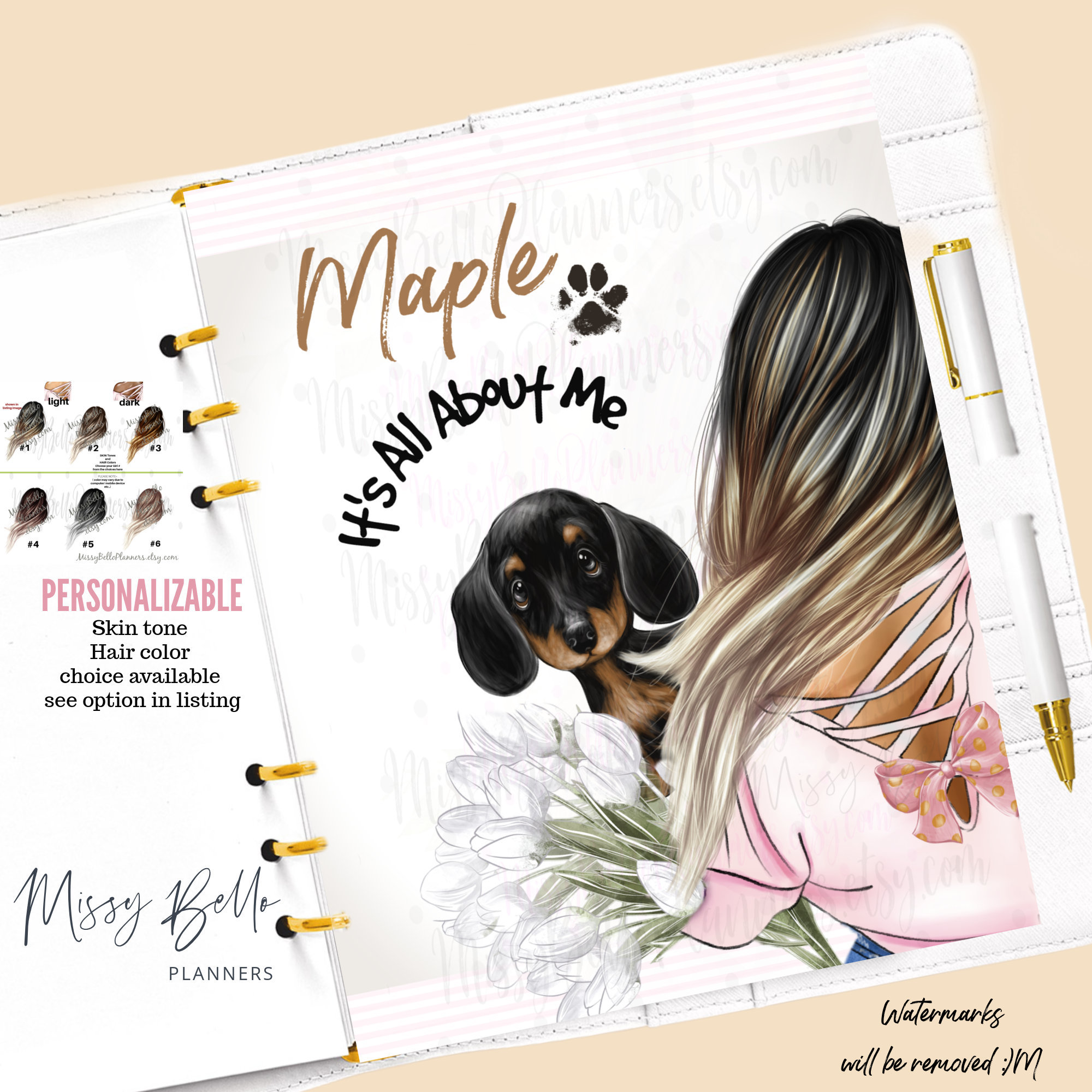 Personal Planner A5 Dashboard Yorkie Dog Mom Planner Dashboard Insert ...