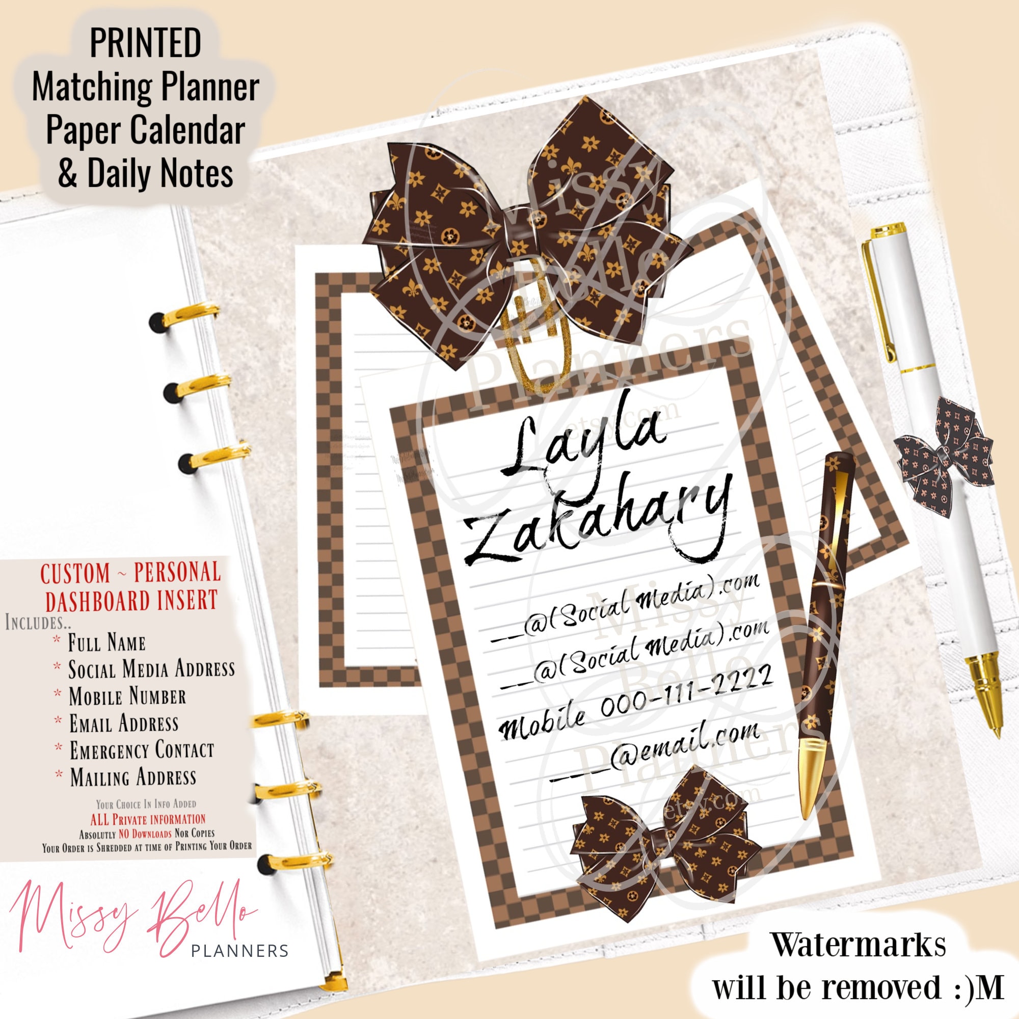 Custom Day Planner Covers