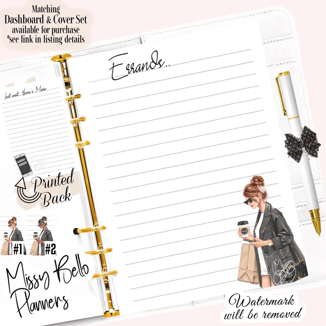 PRINTED Daily Note Paper, Planner Insert Pages for Your A5, A6, MM, PM ...