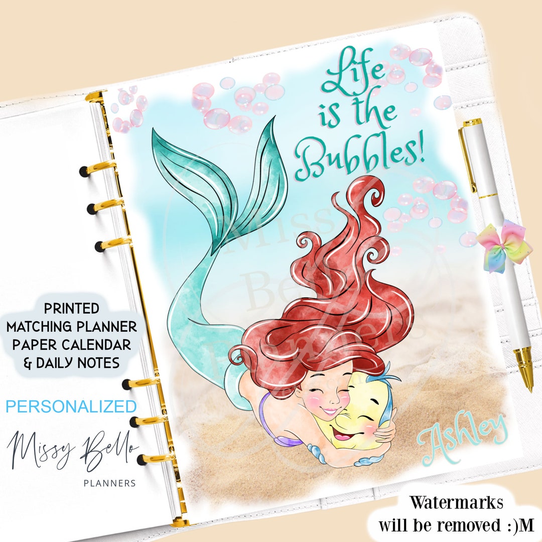 Mermaid Girly Fun Planner Insert Dashboard or Cover Set for Your ...