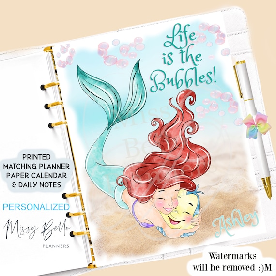 Mermaid Girly Fun Planner Insert Dashboard or Cover Set for | Etsy