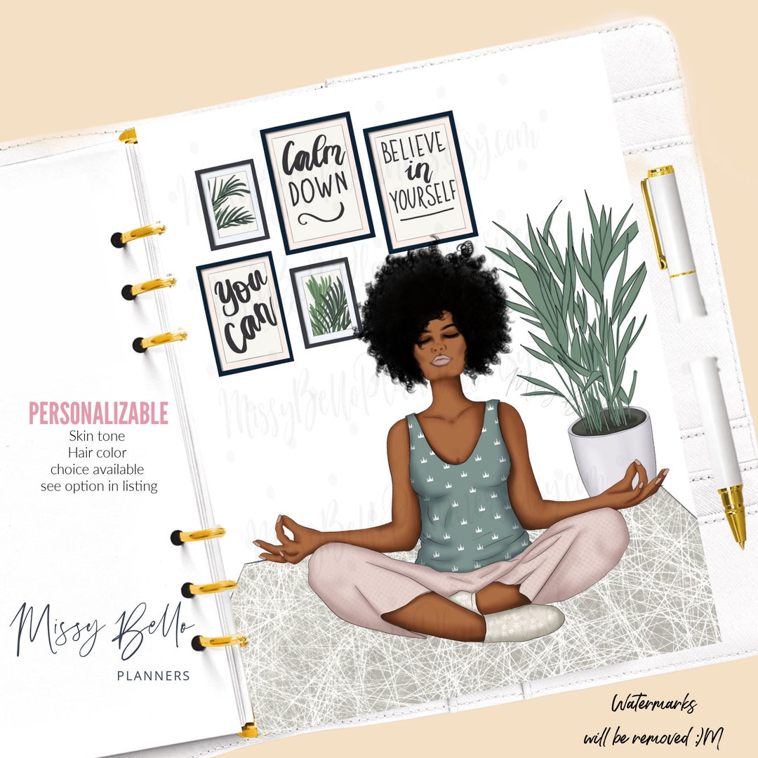 Mindful Calm Yoga Planner Dashboard Insert / Cover PM MM GM Agenda ...