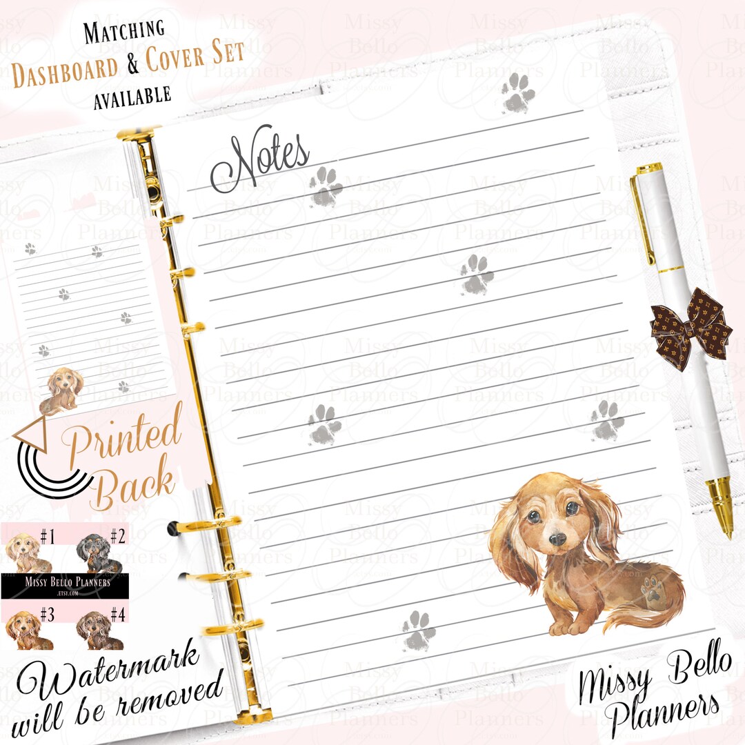 PRINTED Note Paper Planner Insert Pages for Your A5, A6, MM, PM ...