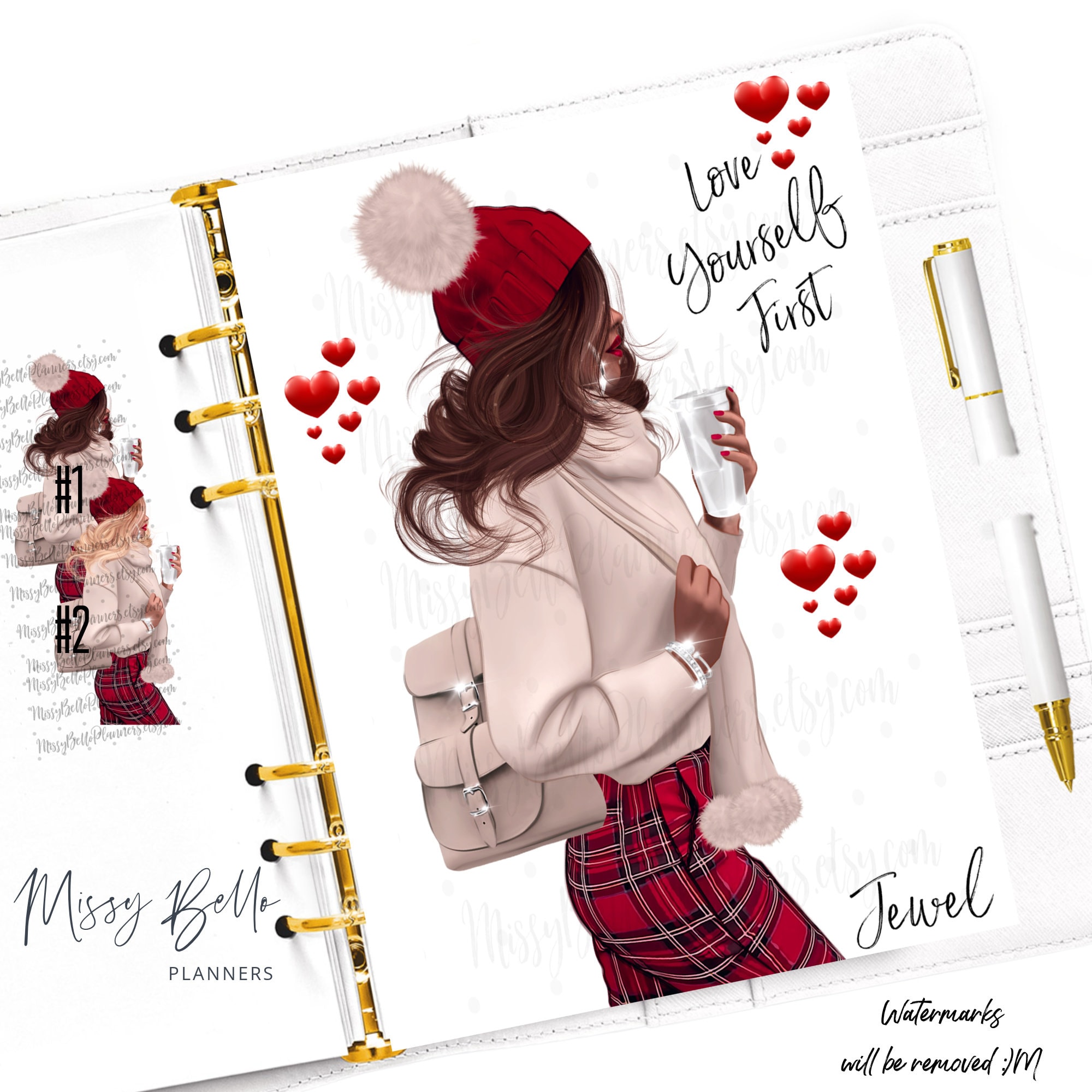 Valentine Self Love Planner Dashboard Insert /Cover for PM MM | Etsy