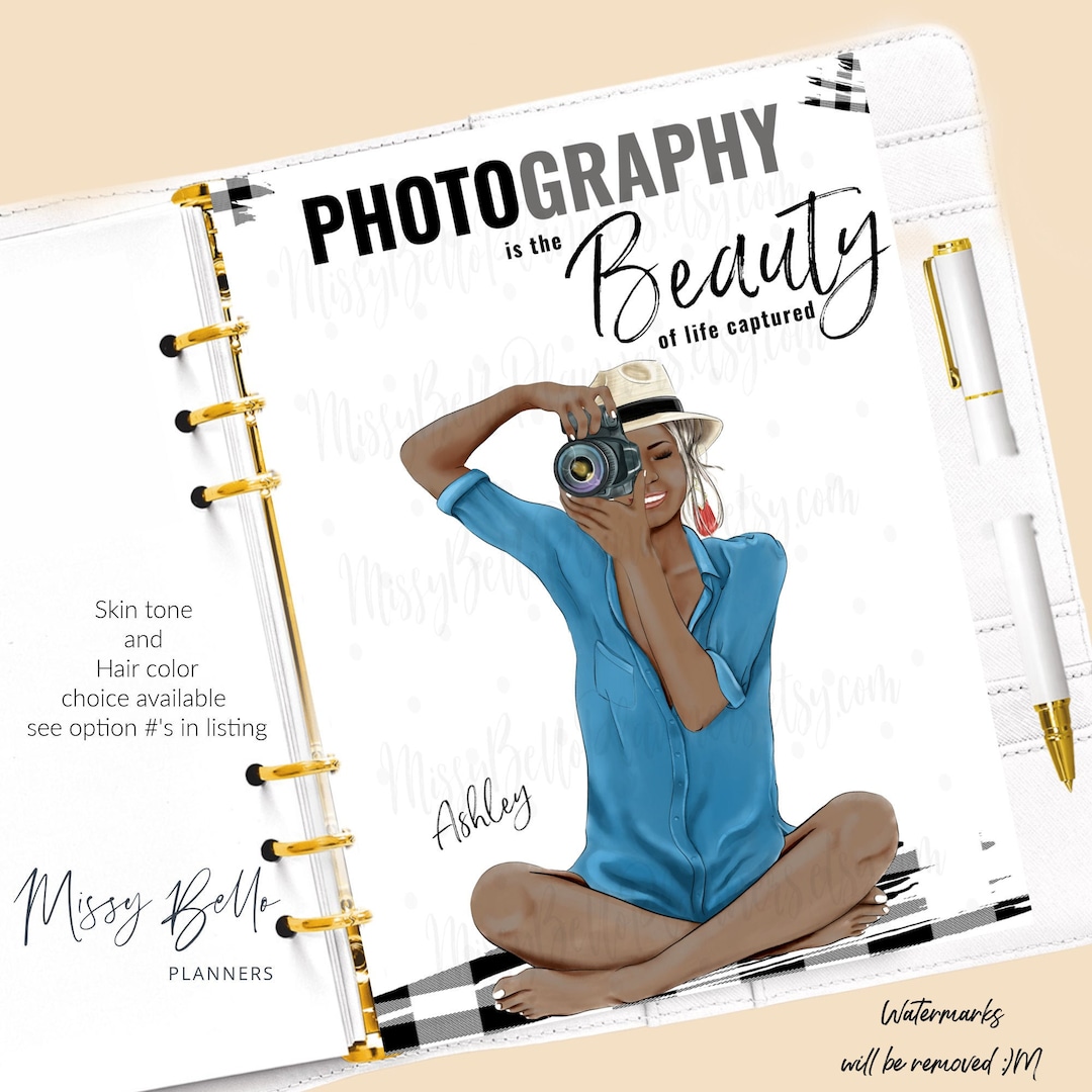 Photography Photo Girl Planner Dashboard / Cover PM MM GM Agenda ...