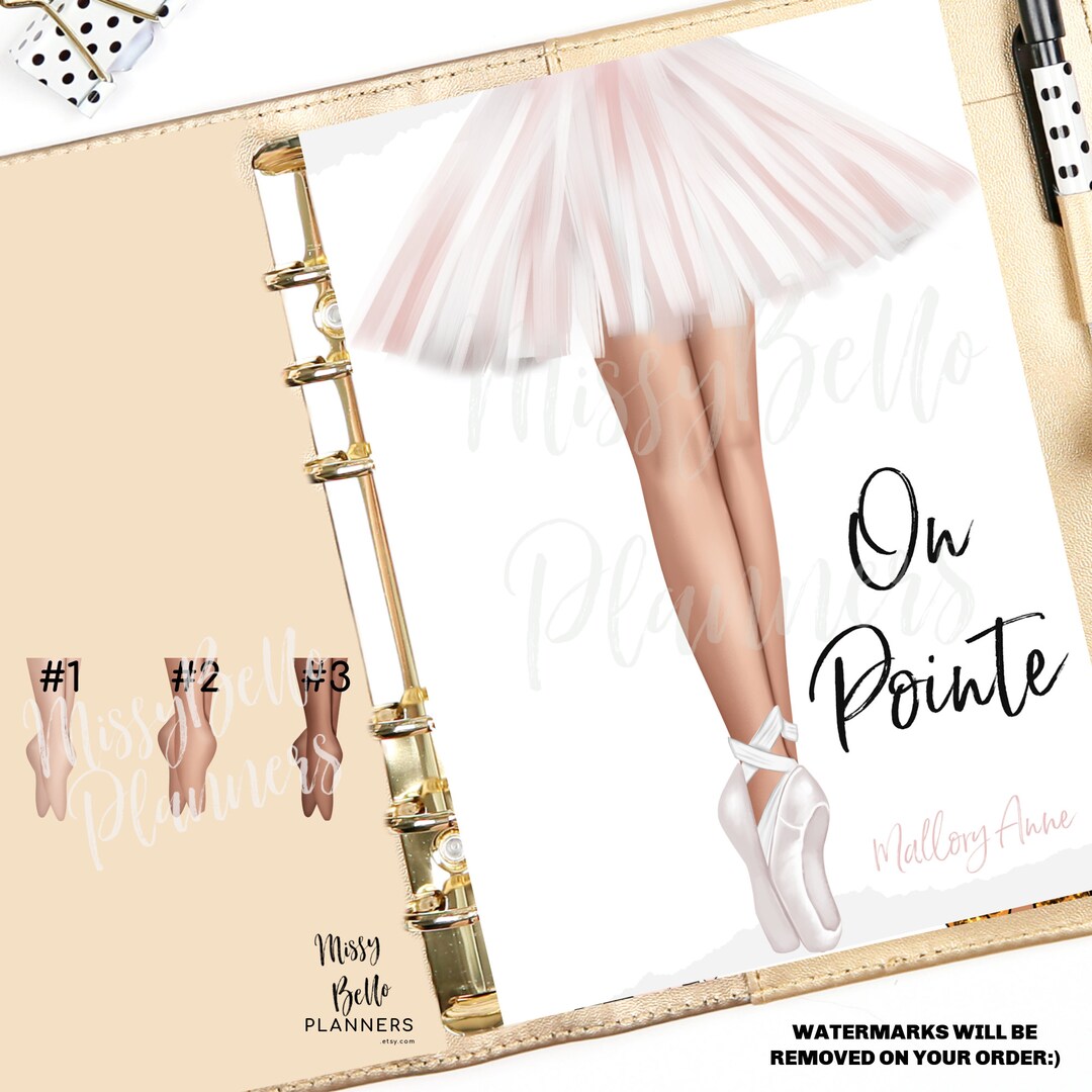 Ballet Dancer Dashboard Insert / Cover PM MM GM Agenda, Planner Cover ...