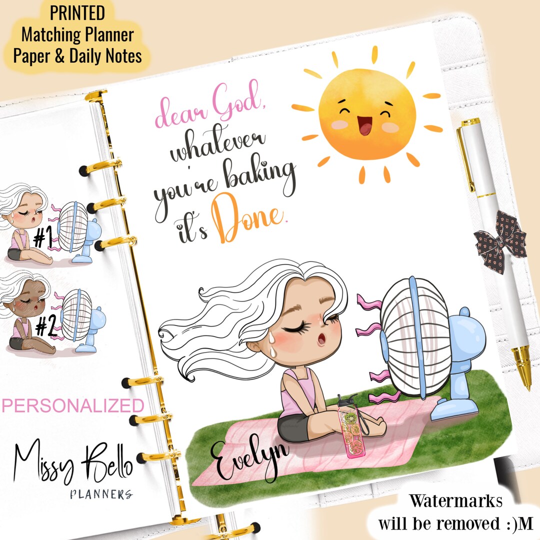 Printed Summer Sun Babe Planner Dashboard Insert or Cover for Your PM ...