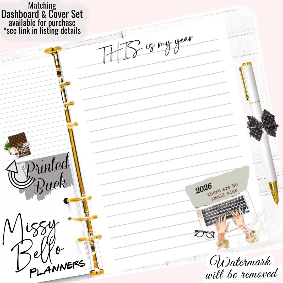 PRINTED 2026 Daily Agenda Note Paper, Planner Insert Pages for Your A5 ...